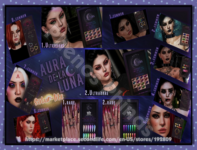 Second Life Marketplace - 2. COMMON +Aura De La Luna+ Bat Lipstick